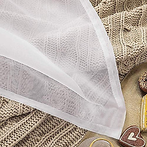 MIULEE 2 Panels Solid Color White Sheer Curtains Elegant Grommet Window Voile Panels/Drapes/Treatment for Bedroom Living Room (54X96 Inch)