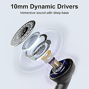 iWALK Magnetic Wireless Power Bank Small Portable Charger with Finger Holder, Wireless Earbuds for Small Ears 10mm Drivers Deep Bass & Clear Mids Highs, Mono & Twin Mode