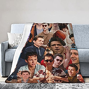 Tom Holland Collage Throw Blankets Warm Flannel Ultra-Soft Micro Fleece Blanket ,for Bedding,Couch,Sofa,Bed