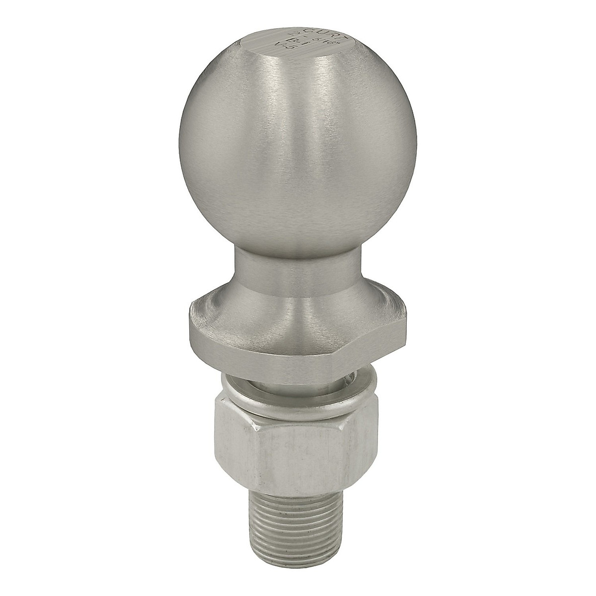 CURT 40054 Stainless Steel Trailer Hitch Ball, 7,500 lbs, 2-5/16-Inch Diameter, 1 x 2-1/8-Inch Shank