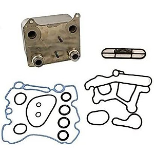 OEM Updated Engine Oil Cooler/Screen/Gasket Kit 3C3Z-6A642-CA Compatible with 2003-2007 Ford 6.0 Powerstroke Diesel
