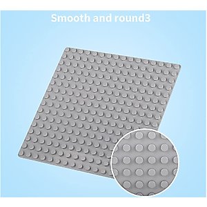 6 Pack Large Building Brick Baseboard in Green, 10 x 10 Inch Baseplates Compatible with DUPLO,MEGA, Baseplate for DIY Play Table or Wall