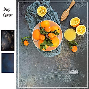shengzkc Food Photography Backdrop 2 Pcs 21x33inch Concrete Flat Lay Photo Photographic Background Paper Double Sided for Tabletop Product Blogger Pictures Props Board Jewelry ins Video