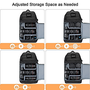 MOSISO Camera Sling Bag, DSLR/SLR/Mirrorless Tactical Camera Crossbody Bag Case Photography Slingpack with Tripod Holder & Removable Modular Inserts Compatible with Canon/Nikon/Sony/Fuji, Black