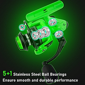 Dr.Fish Ice Fishing Rod and Reel Combo with 2 Ice Spinning Reels Ice Fishing Gears Equipment Ice Fishing Pole Ice Jig Lures