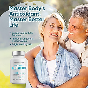Liposomal Glutathione Supplement 2000mg, Pure Reduced Active L-Glutathione Complex Formula for Max Antioxidant, Detox, Health Aging and Immune