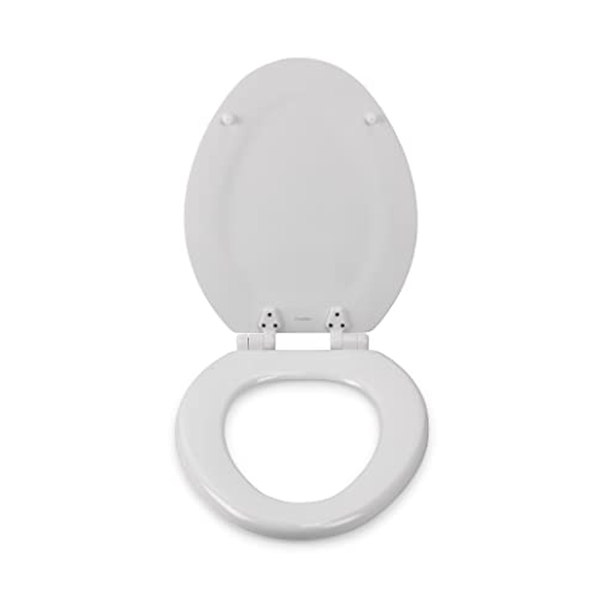 Croydex WL800722AZH Stick Tight No More Movement Sticky Grip Pad Technology Elongated, Soft Close and Quick Release, White, Molded Wood Toilet Seat