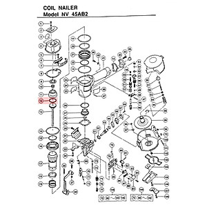 10 Pack Piston O-Rings for Hitachi Replaces Part Numbers 876-174 876174 and Fits Hitachi Nailer Models NV45AB2, N5008AC, NT65A2, NT50A