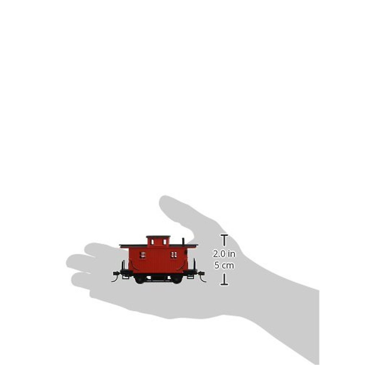 Bachmann Trains - Bobber Caboose - PAINTED UNLETTERED - RED - HO Scale