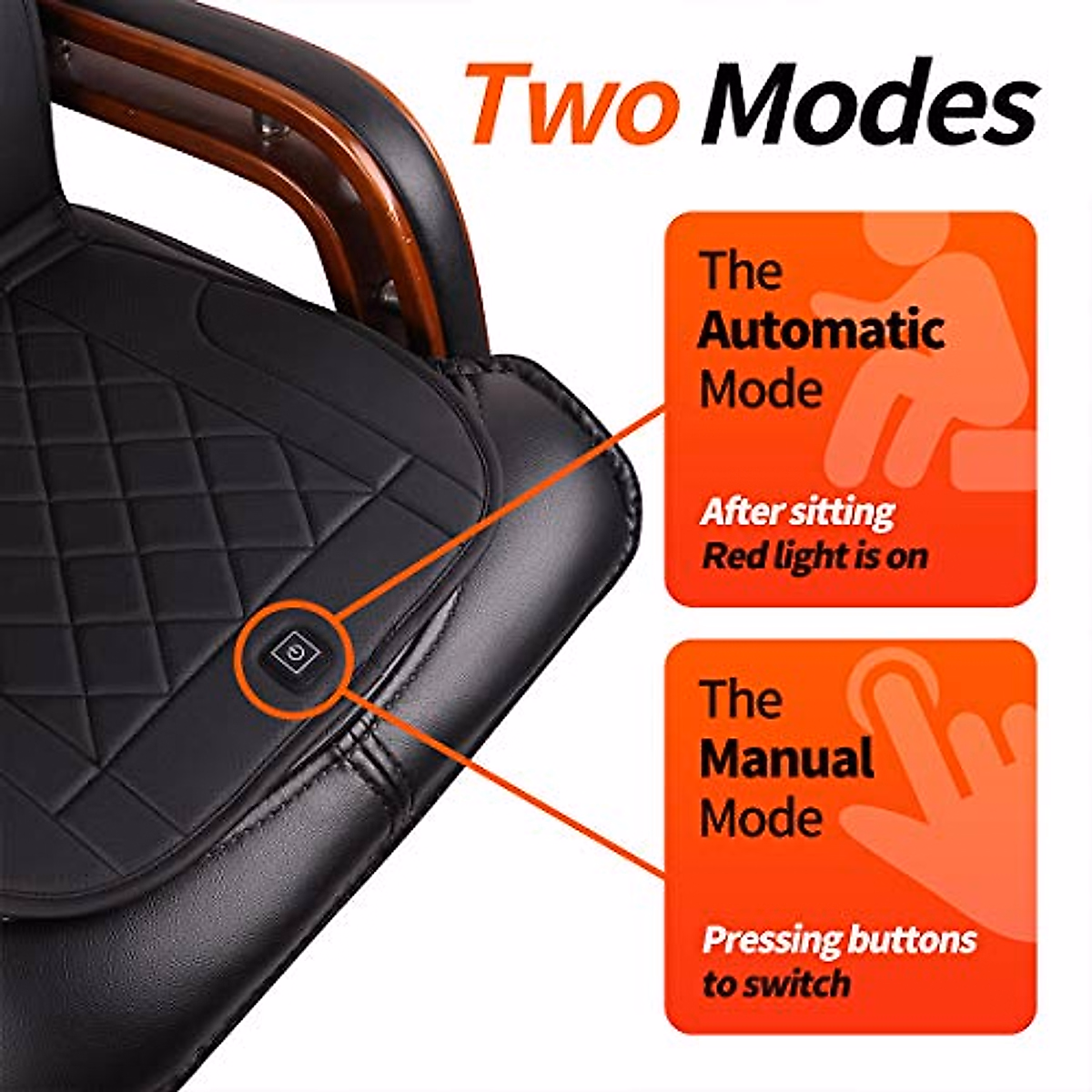 KINGLETING Heated Seat Cushion with Pressure-Sensitive Switch,Heat Seat Cover for Home, Office Chair and More