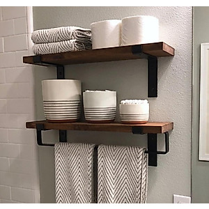 Modern Handkerchief Rack - Handkerchief holder, wall mounted or under shelf, available in many sizes and styles (POWDER COATED BRASS, 8 inches)