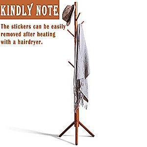 FILWH Premium Bamboo Coat Rack Tree with 8 Hooks, 3 Adjustable Sizes Free Standing Wooden Coat Rack, Super Easy Assembly Hallway, Entryway Coat Hanger Stand for Clothes Suits