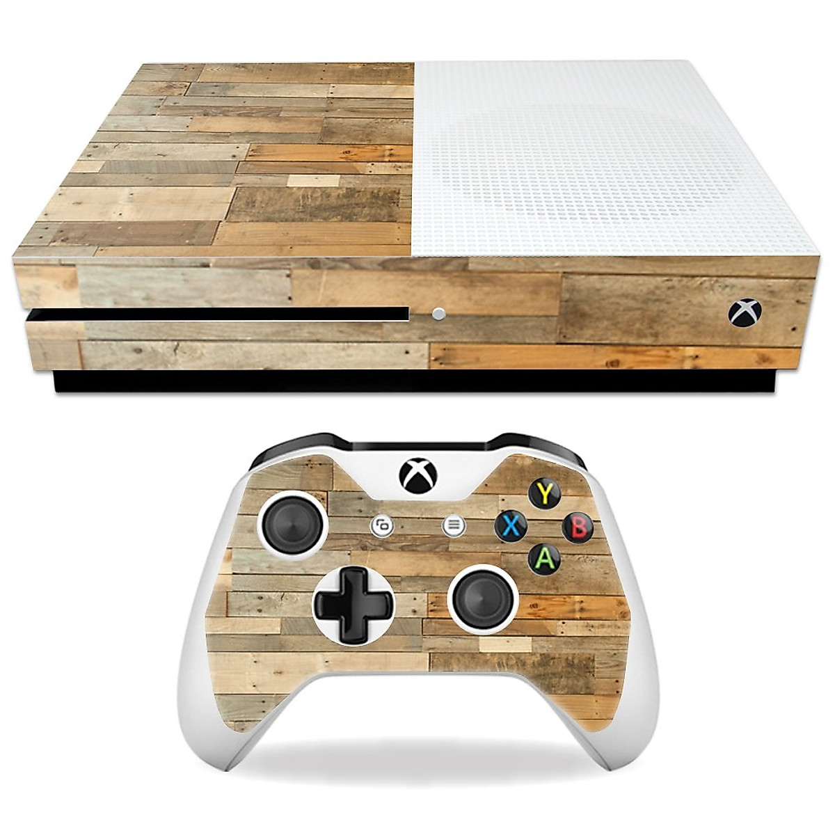 MightySkins Skin Compatible with Microsoft Xbox One S - Reclaimed Wood | Protective, Durable, and Unique Vinyl Decal wrap Cover | Easy to Apply, Remove, and Change Styles | Made in The USA