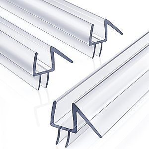 3-Pack 3/8" x 39" Shower Door Bottom Seal - Shower Door Sweep - Frameless Glass Seal Strip - Stop Shower Leaks and Create a Water Barrier, 10MM