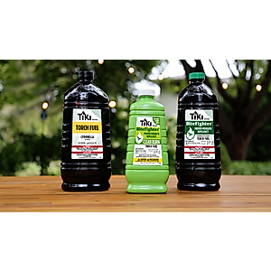 TIKI Brand Easy Pour Tiki Torch Fuel for Outdoors, Citronella Scented - 128 oz, 1216202