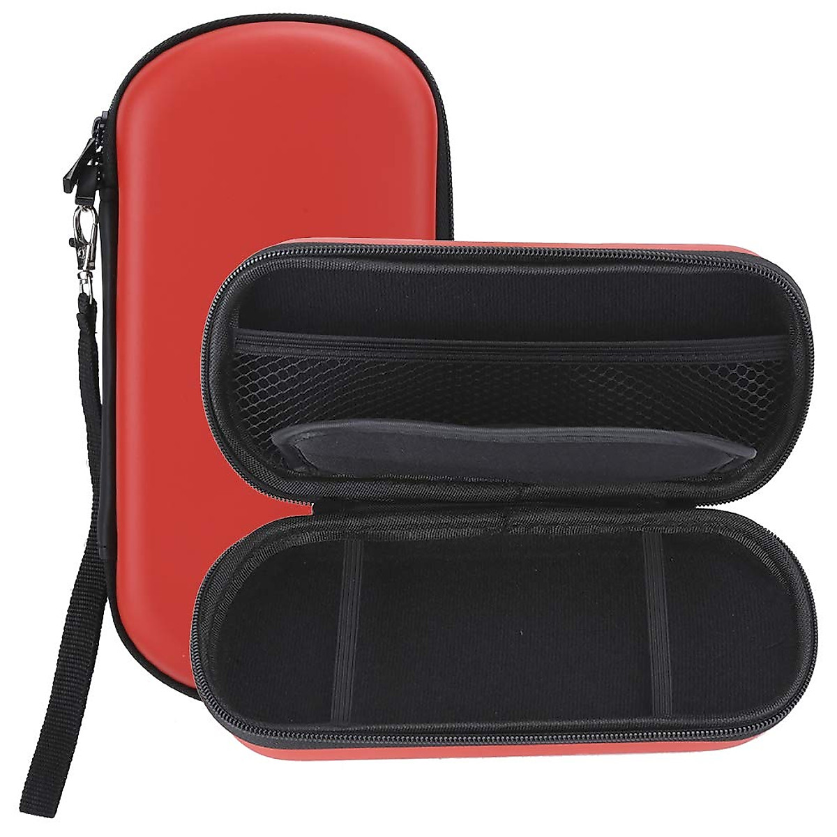 Heayzoki 2Pcs Carrying Case for PSV1000 2000 Console, Portable Storage Bag Protective EVA Hard Carry Case for PSP1000 2000 3000 and Accessories(red)