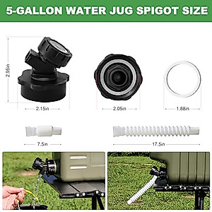 5-Gallon Water Jug Spigot,Water Carrier Jug Replacement Faucet Assy,Compatible with Coleman 5 Gallon Water Carrier Model,Universal Water Spout for 5-Gallon Jug (1 Pcs)