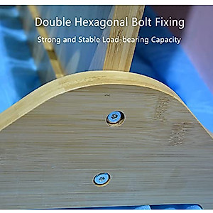 ikare Champagne Wall Holder for Party, 3-Tier Wooden Champagne Glass Flute Holder Wall Stand Rack, Wine Glass Holder Rack Floor Standing, 18 Glass Drinks Shelf, Champagne Tower Stand Wine Rack Display