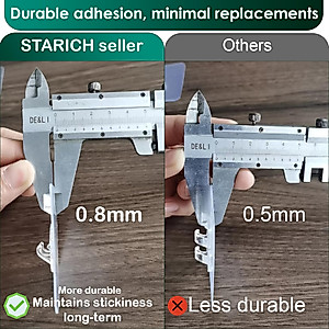 Jovware Shower Caddy Adhesive Replacement Sticker Flat Hook Adhesive Shower Caddy Hooks Flat Hook Flat Shower Caddy Hooks Transparent Strong Hook for Bathroom Shower Organizer Hanging Kitchen 4 Pack