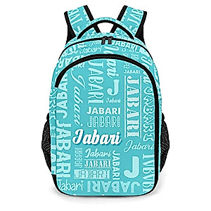 ZAACUSTOM Custom School Bookbag with Name Polyester Personalized Backpack Elementary Customize Book Bag for Boys Girls Kids Custom Back Pack, Waterproof, Fashion, Adjustable Shoulder Straps
