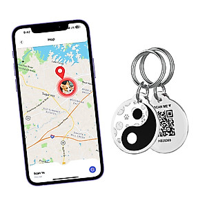 HeyBuddy® QR Code Smart Pet Tags for Dogs & Cats - Personalized Pet Tag Stores Multiple Informations, Includes Scannable GPS Coordinates, Real-Time Notifications, Health Documents & Community Alerts