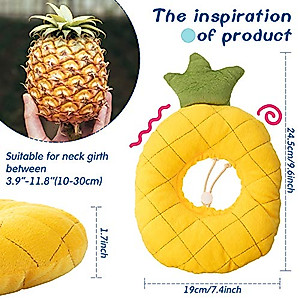 Weewooday 4 Pieces Cat Recovery Collar Cute Cat Neck Cone Cat Elizabeth Padded E-Collar Anti-bite Lick Dog Collar with Smooth Texture for Kitten and Cat