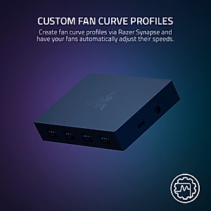 Razer PWM PC Fan Controller: Connects Up to 8 Fans - Custom Fan Curve Profiles - Convenient Fan Monitoring - Thin Profile