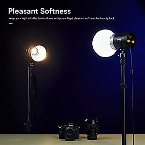 Godox ML-CD15 Diffusion Dome with 3 adapters, Flash Light Diffuser, Compatible for Godox V1 Series ML30 ML60 ML60BI AD200 AD200PRO AD300PRO AD400PRO V1S V1C V1N V1F V1O V860III-S TT685S TT660S