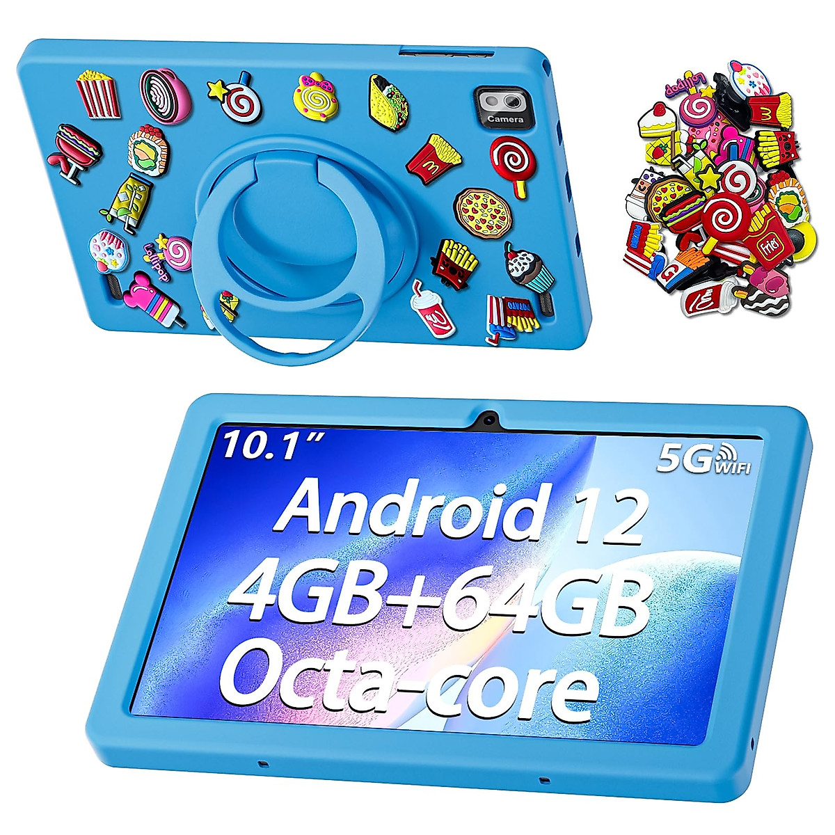 SGIN 10.1 Inches Tablet, A133 Quad-Core Processor 1.6GHz Android 12, HD 2+5MP Dual Camera, IPS Touch Screen 5000mWh Battery Life 2GB RAM 32GB ROM, 32GB TF Card Expansion, WiFi, Bluetooth, Black