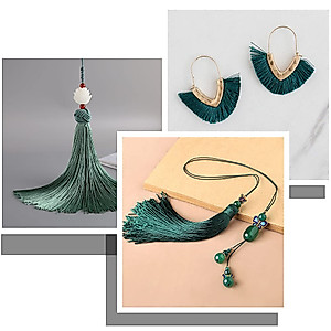 1 Card Coconut Brown Polyester Fringe Tassel Lace Trim 11 Yards x 3.94 Inch Chainette Fringe Fibre Trim for Sewing Quilting DIY Home Decoration Latin Wedding Dress Accessories