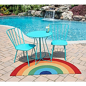 Novogratz by Momeni Rugs Cucina Half Moon Rainbow Kitchen Mat 1'5" x 2'10", (Model: CUCINCNA12MTI152A)