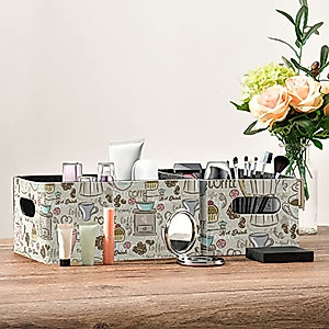 Coffee Maker Storage Basket Felt Storage Bin Collapsible Storage Box Shelves Cloth Baskets Organizer for Kids Bedroom Magazine