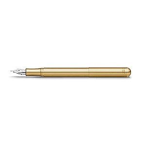 Kaweco Liliput Fountain Pen, Brass, M Nib (Medium)