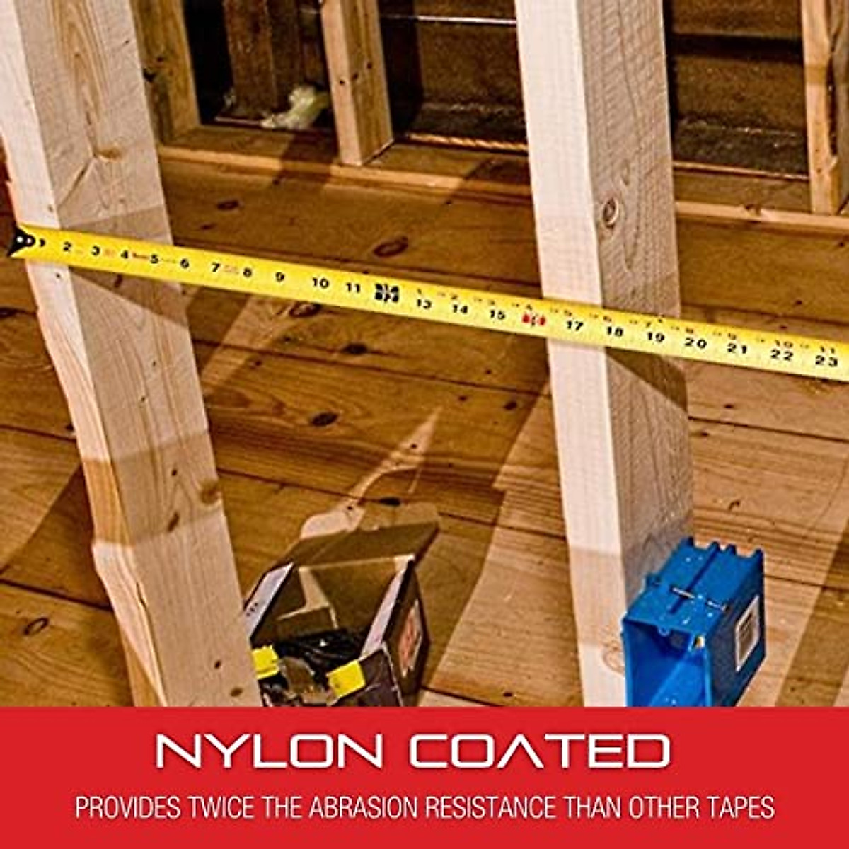 Starrett Exact Retractable Metric Pocket Tape Measure with Nylon Coating, Self Adjusting End Hook, and Steel Belt Clip - 3/4" Width x 5m Length - KTX34-5M-N