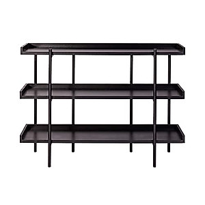 OneSpace Modern Wood and Steel 3 Display Shelf, Black