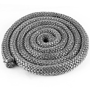 Wood Stove Door Gasket, 1" Wood Stove Gasket Rope Seal for Woodburning Stoves, Heat Resistance Fiberglass Gasket Replacement for Wood Stoves and Fireplaces(1" x 98" Rope)