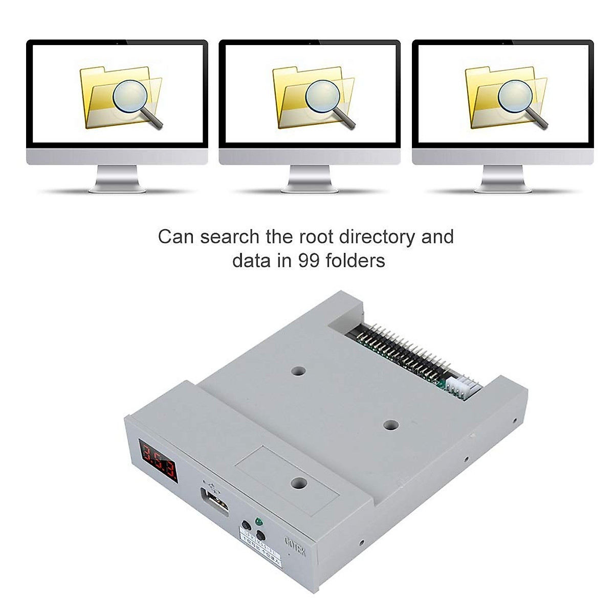 fosa Floppy & Tape Drives SFR1M44-FU USB Floppy Drive Emulator for Embroidery Machine Plug and Play Floppy to USB Converter with 3.5In 1.44MB 34-Pin Floppy Disk Driver Interface