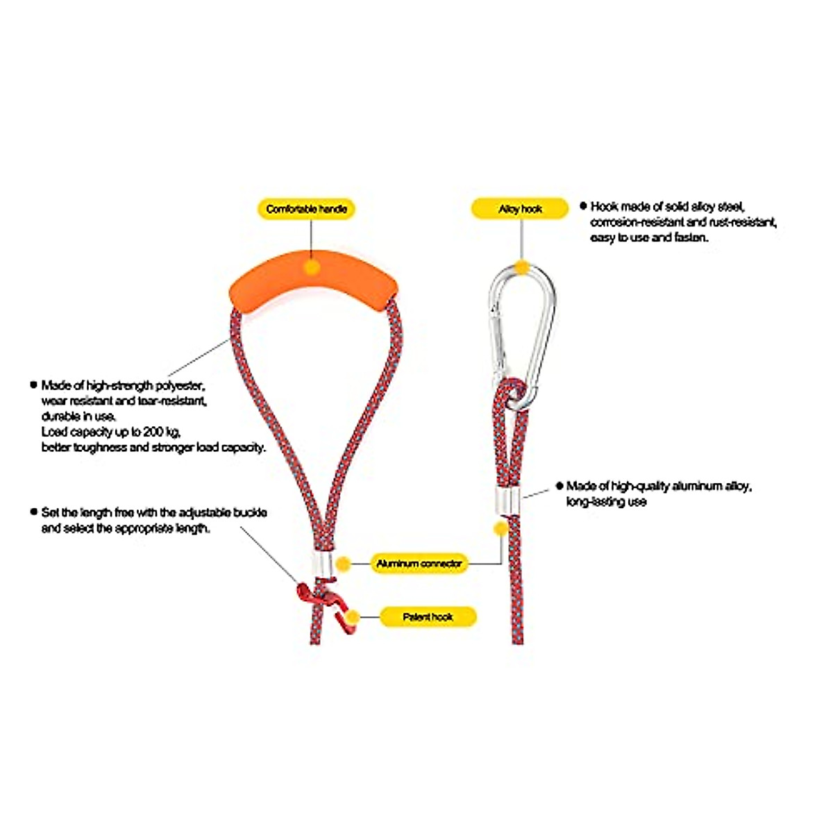 ZAselect Clothesline 50FT Washing Line Rope 15M Laundry Outdoor Clothesline Thick Garden Outdoor Easy to Tighten and Convenient Storage Portable Travel Clothesline Cord