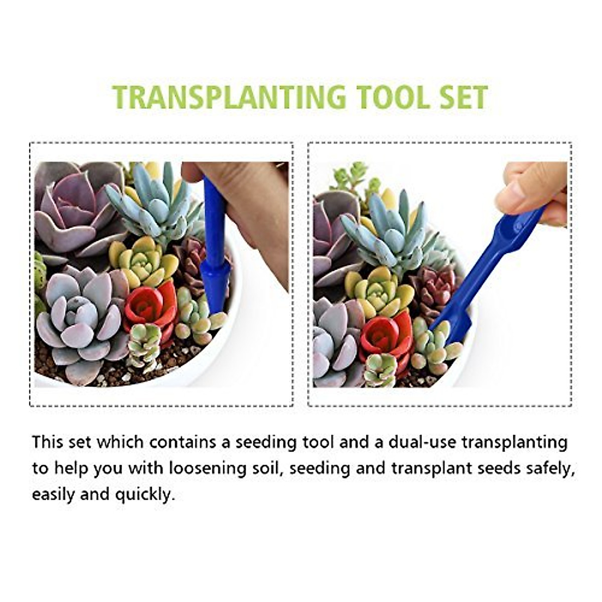 14 Pieces Succulent Plants Tools, Mini Garden Hand Tools Miniature Fairy Garden Tools Kit Bonsai Tools Planting Set with Scissors, Mini Rake, Shovel, Transplanting Tool Watering Can etc