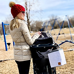 The White-Lily Market Insulated Baby Bottle and Breastmilk Cooler Bag | Ice Pack Included | Daycare and On the Go Travel Bag | Fits Tall, Wide and Small Baby Bottles, 4oz to 9oz, Gray & White