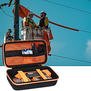Khanka Hard Tools Case Replacement for Klein Tools ET310 Tool AC Circuit Breaker kit, Storage Hard Case with Zipper Mesh Pocket for Circuit Breaker Finder Accessory Kit, Case Only