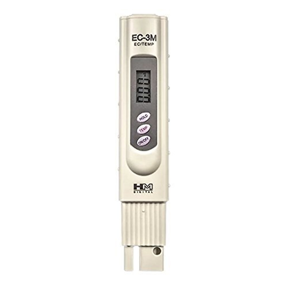 HM Digital EC Meter EC-3M Electrical Conductivity Tester, Handheld Portable EC Temperature Water Test 0-9990 µS, 1µS Resolution, 2% Readout Accuracy,with Leather case