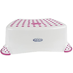 Graco Sure Foot Step Stool, White/Pink