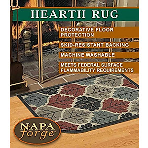 Pilgrim Home and Hearth Pilgrim Fireplace Hearth Rug, 46" x 28", Beautiful