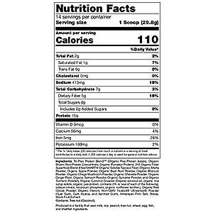 310 Nutrition - Vegan Organic Plant Powder and Meal Replacement Shake - Gluten, Dairy, and Soy Free - Keto and Paleo Friendly - 0 Grams of Sugar - Chocolate - 14 Servings