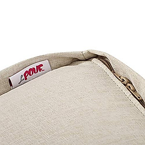 Christopher Knight Home Tattnall Contemporary Two Tone Fabric Cube Pouf, Teal, Beige