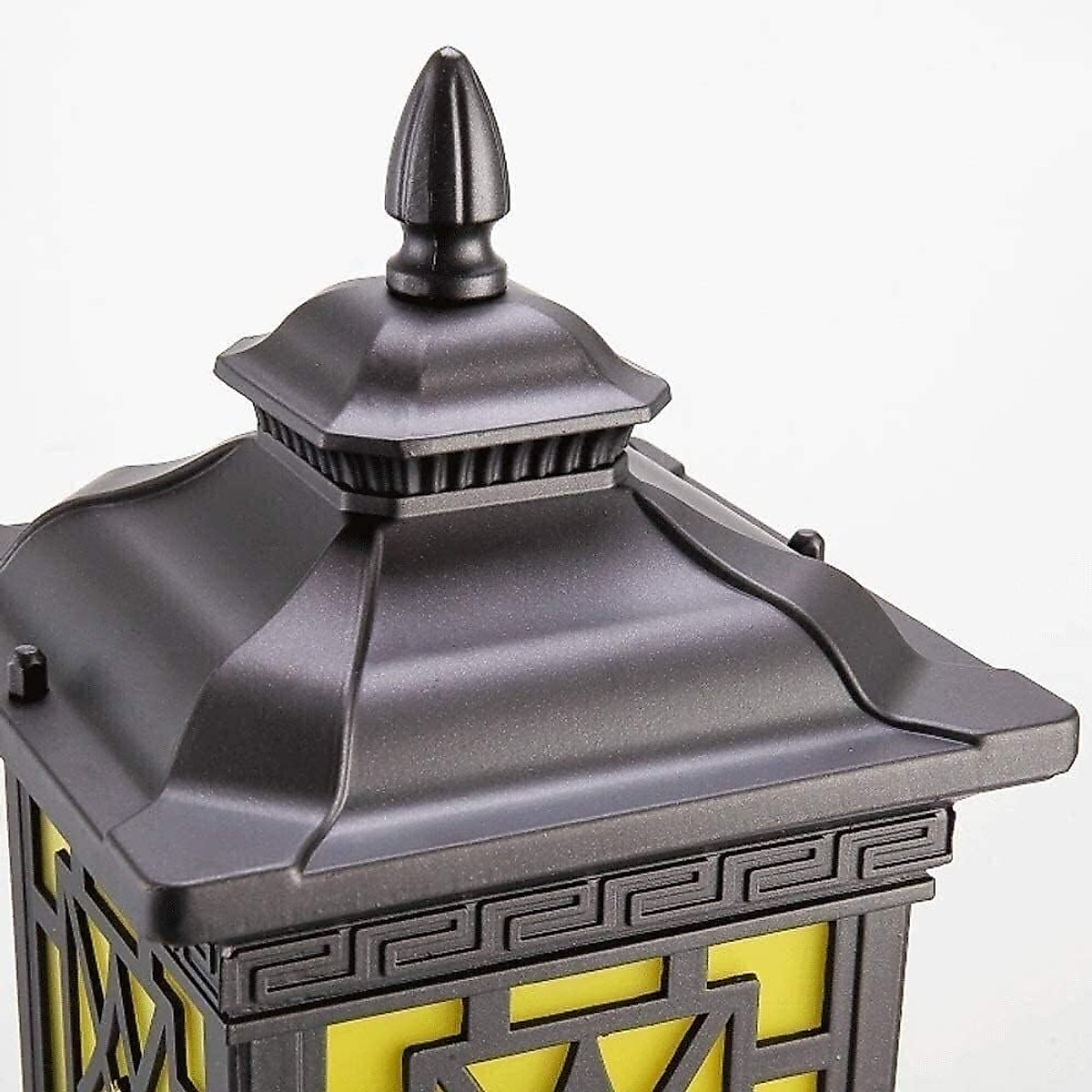 MODEBHD Chinese Retro Garden Column Head Lamp E27 Outdoor IP65 Waterproof Landscape Lighting Column Head Lamps Modern Minimalist Lawn Lamp Fence Lamp Post Lamp High Pole Lamp (Height: 60 Cm)