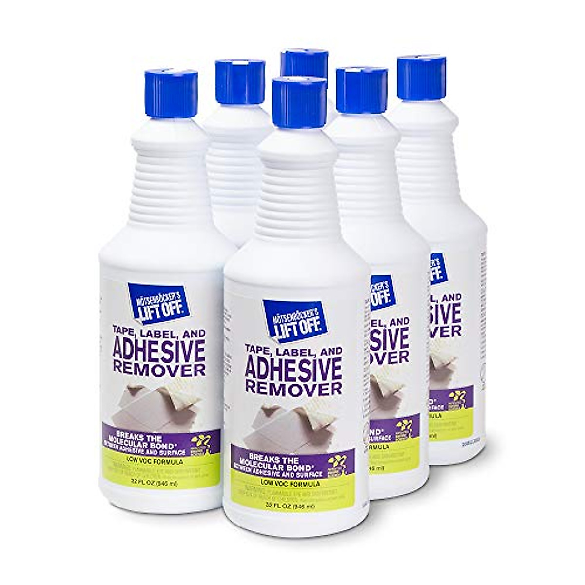 Motsenbocker’s Lift Off 40703-6PK 32-Ounce Tape, Label, and Adhesive Remover Safely Removes Stickers, Glue, Decals, Sticky Residues and More from Vehicles, Furniture, Tile, Wood, and More