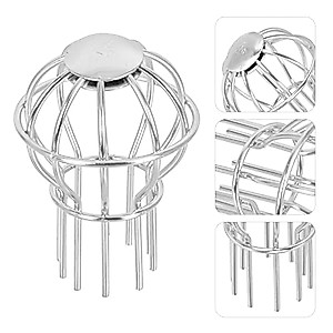 Alipis 2 pcs Basket Hair Plugs Anti Outdoor Cleaning Leaves Grate Catcher Cover Other Balcony Floor for Backyard Garden Guard Stainless Strainer Seeds Cap Stopper Tools Round Anti-
