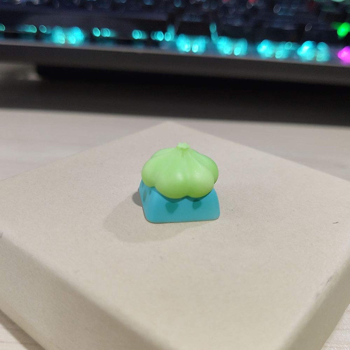HFSECURITY Little Fire Dragon Frog Seed Design Resin Keycaps for Cherry Mx Switch Mechanical Gaming Keyboard Use SA R1 (FrogSeed)